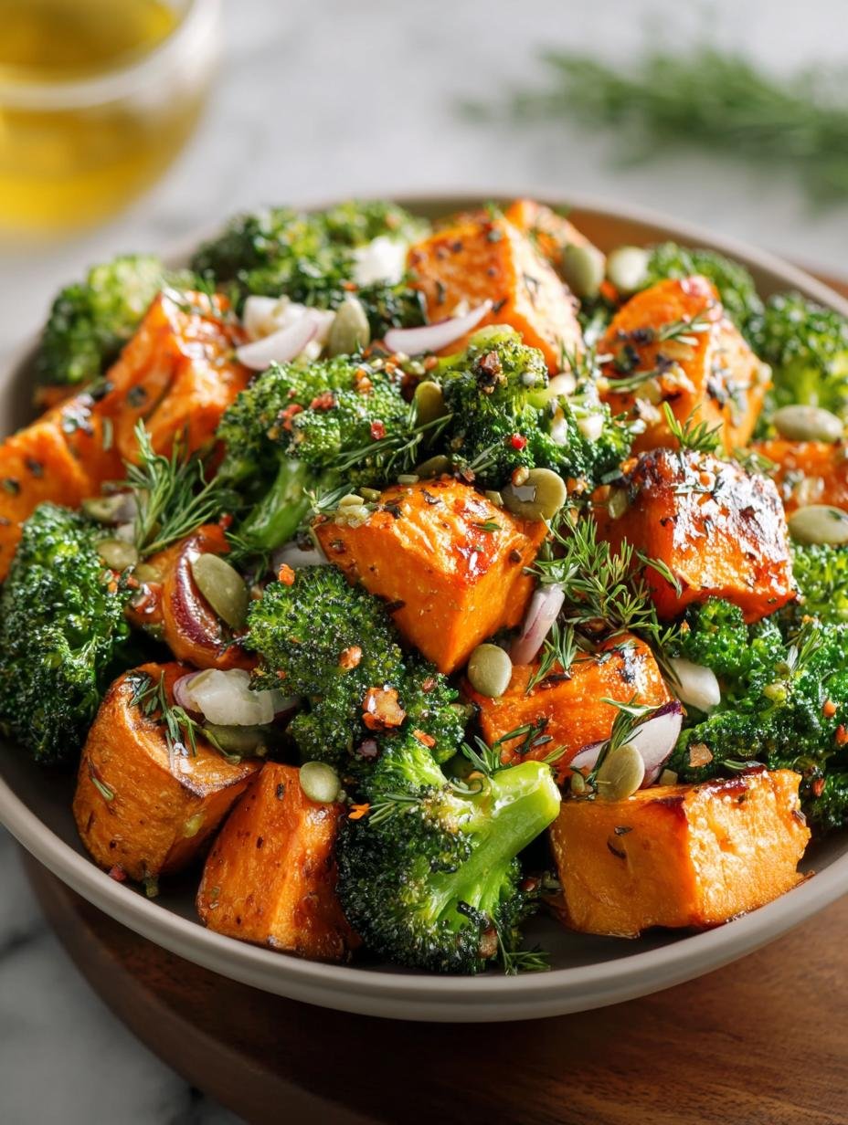 Delicious Roasted Sweet Potato Broccoli Salad Recipe – Foodlovi